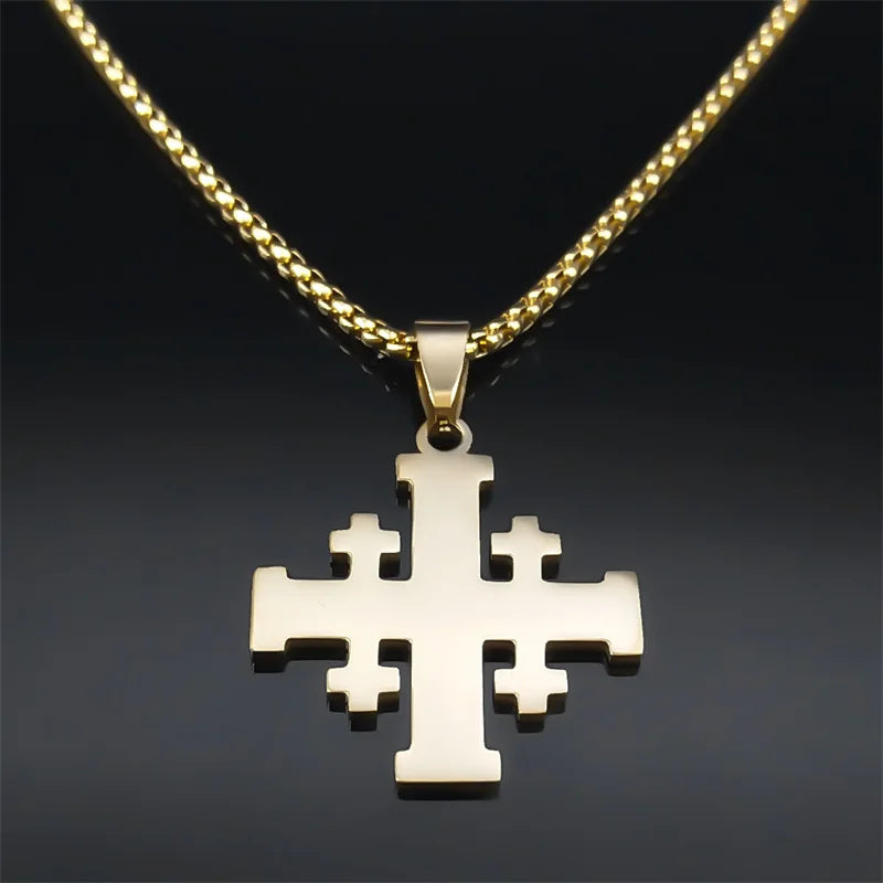 Knights Templar Commandery Necklace - Christian Jerusalem Cross ...